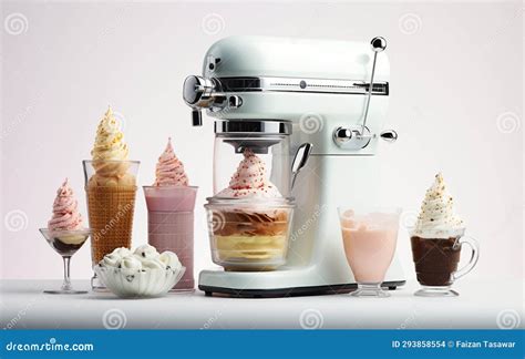 Ice Cream Maker In A Laboratory Like Setting Experimenting With Various