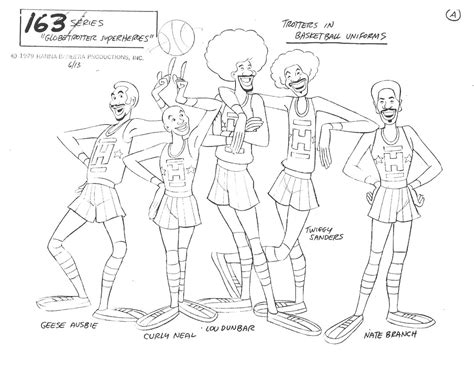 Tales From Weirdland Model Sheets For Hanna Barberas Harlem Globetrotters