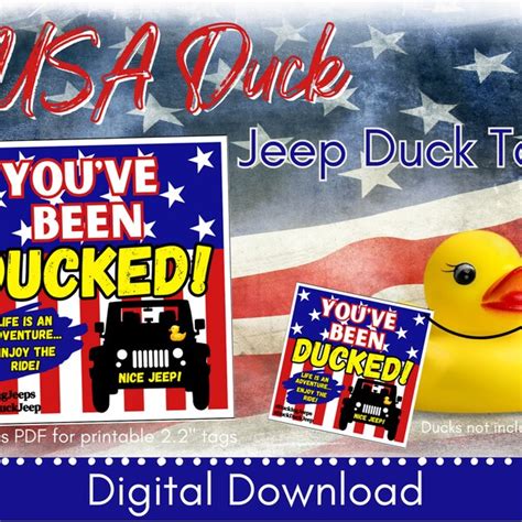 Jeep Youve Been Ducked Stickers Etsy