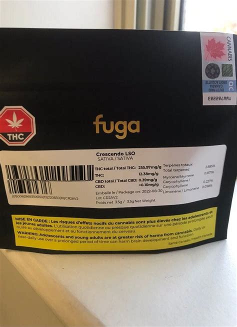 Crescendo Lso Fuga Sativa 35g Thc 2559 Trps 258 Rsqdc