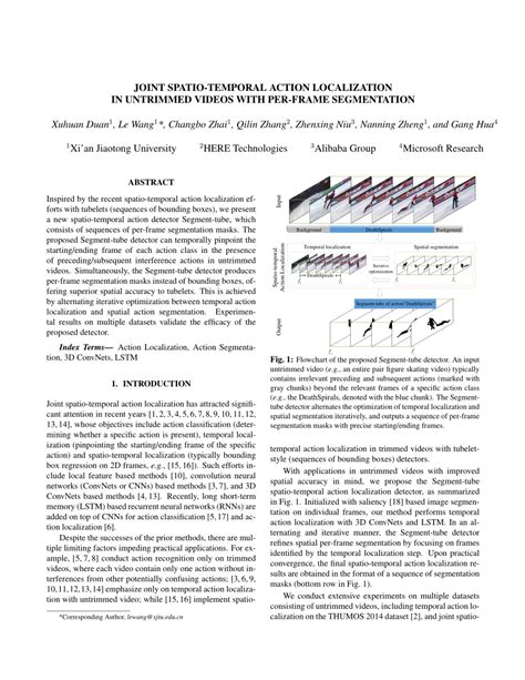Pdf Joint Spatio Temporal Action Localization In Untrimmed Videos With Per Frame Segmentation
