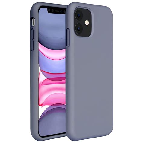 Силиконовый чехол для Apple iPhone 11, Лавандово-серый — купить в ...