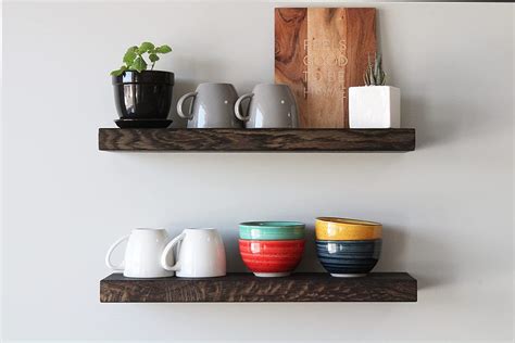 Urban Legacy Accent Floating Shelves Oak Hardwood With