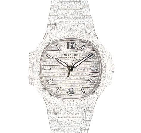 Patek Philippe 352mm Ladies Nautilus Full Paved Diamonds White Gold Jpendulum