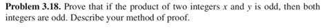 Solved Problem Prove That If The Product Of Two Chegg