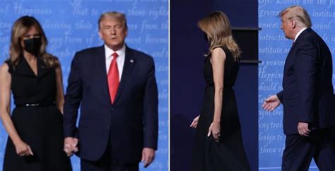 Melania Was Caught Ripping Her Hand Away From Trump After The Debate…again