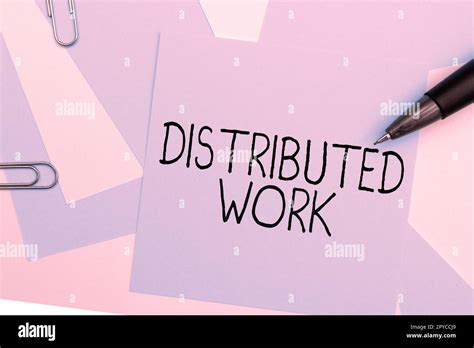 Conceptual Display Distributed Work Business Concept Practiced By Enterprises Using Network