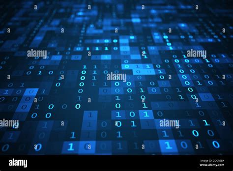 Technology Concept Binary Code Background 3d Rendered Illustration