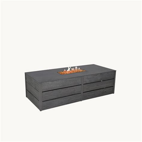 Castelle Nature´s Wood Rectangular Firepit Coffee Table Bowmans Stove And Patio