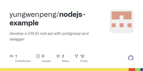Github Yungwenpengnodejs Example Develop A Crud Rest Api With