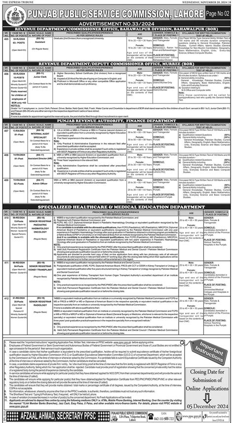 Ppsc Jobs Advertisements 2024 Notify Pakistan
