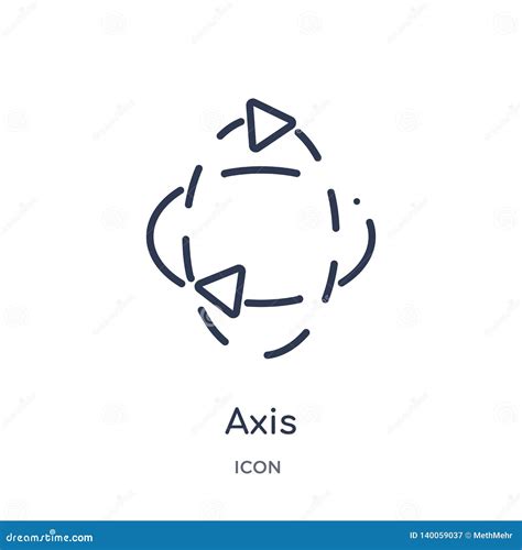 linear axis icon from geometry outline collection thin line axis icon isolated on white