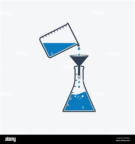 Chemical Reaction Icon With Flask Beaker And Panel Sign Editable