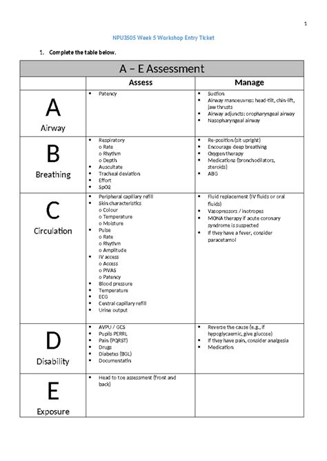 Week 5 Workshop Entry Ticket 1 Npu3505 Week 5 Workshop Entry Ticket 1