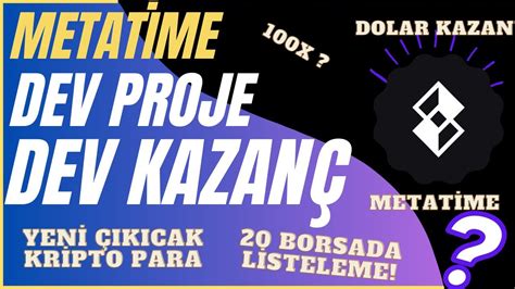 YENİ KRİPTO PARA PROJESİ YATIRIMSIZ KAZANÇ DEV AİRDROP METATİME