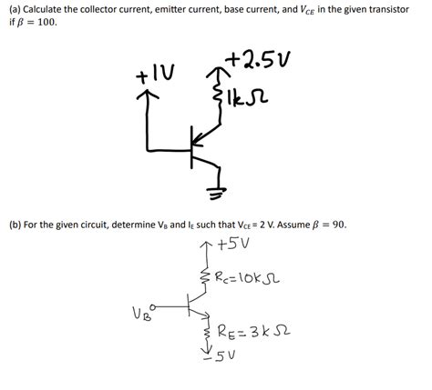 Solved A Calculate The Collector Current Emitter Current Chegg