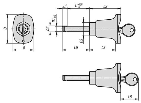 Kipp Ball Lock Pins Lockable With Plastic Grip