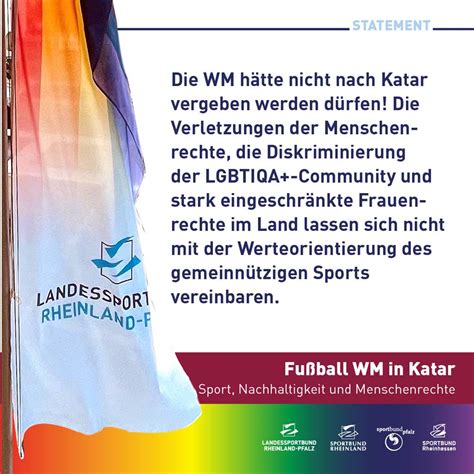 Statement zur Fußball WM der Männer in Katar