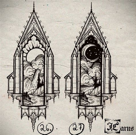 Gothic Windows Tattoo Design