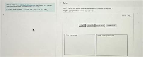 Solved Missed This Watch Kcv Buffer Effectiveness Read