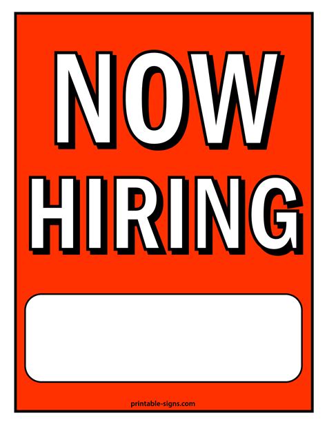 Help Wanted Printable Sign Printable Signs