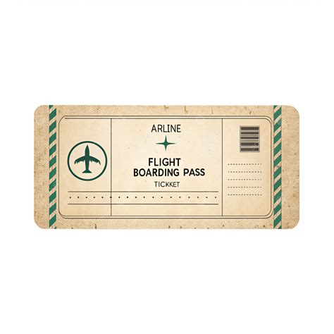 Vintage Airline Ticket Template Free Printable Airline Ticket Template