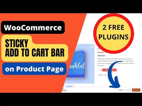 FREE WooCommerce Sticky Add To Cart Button Plugin Tutorial UXClub Net
