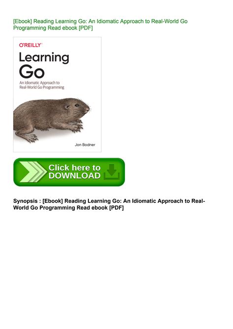 Ebook Reading Learning Go An Idiomatic Approach To Real World Go