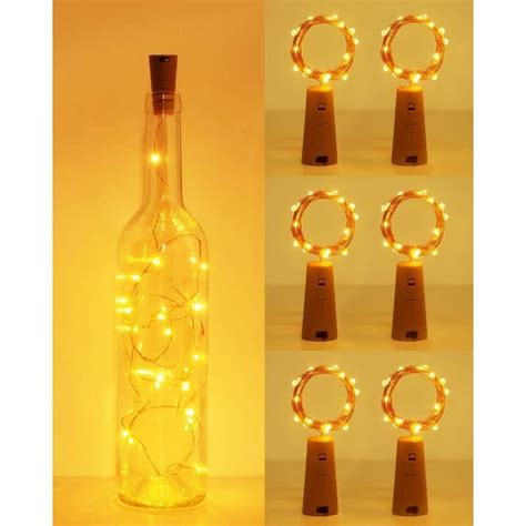pièces LED Bouteille Guirlande Kolpop m LED Lampes de Bouteille Étanche Fil en Cuivre