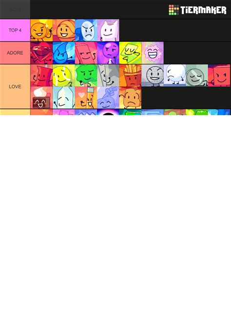 BFDI Epic Icons Tier List Community Rankings TierMaker