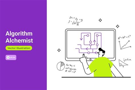 Premium Vector Algorithm Alchemist Illustration