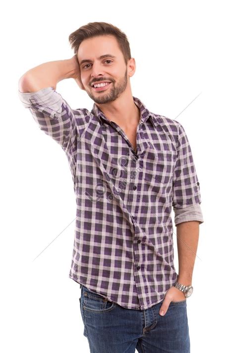 고립 된 사진에서 매력적인 젊은 남자의 스튜디오 초상화 사진 무료 다운로드 Lovepik