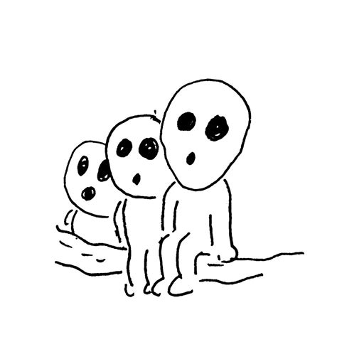 何も見ないで1分で描いてみた 本物見ながら1分で描いてみた もののけ」stｺﾞﾄｰ ﾀｹｦの漫画
