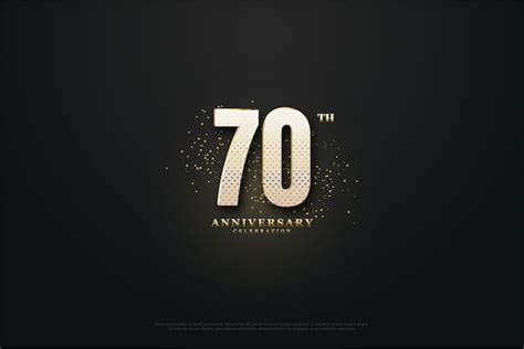 Effets De Lumière Pour Décorer Le 70e Anniversaire Vecteur Premium