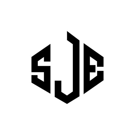 Sje Letter Logo Design With Polygon Shape Sje Polygon And Cube Shape