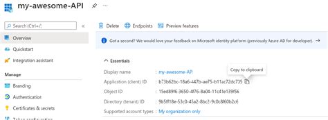Azure Configuration FastAPI Azure Auth