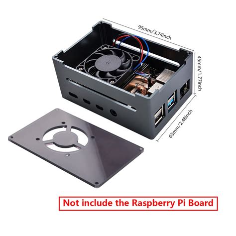 Buy Geeekpi Metal Case For Raspberry Pi 4 Pi 4 Case With Ultra Thin