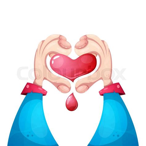 Healt Medical Love Illustration Hand And Heart Vector Eps Colourbox