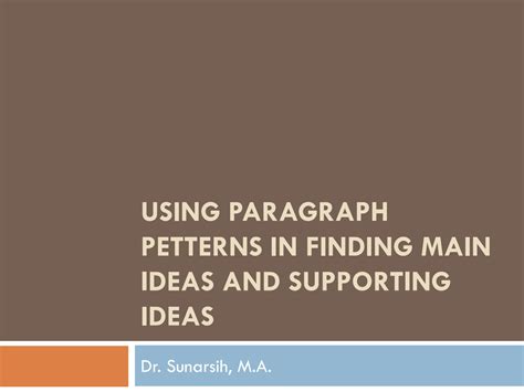 SOLUTION Paragraph Patterns Studypool