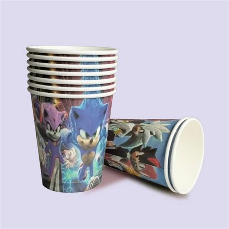 Sonic Pink Theme Paper Cup Jiggles Party Store
