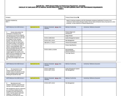 Essentialrequirementchecklist Mdr Pdf Medical Device 55 Off