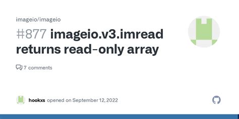 Imageio V3 Imread Returns Read Only Array Issue 877 Imageio