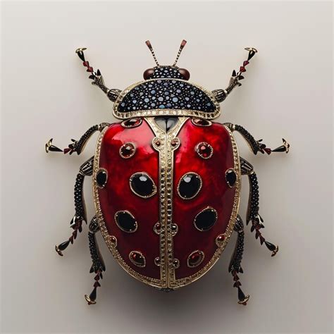 Premium Photo 3d Ladybug Design In Red Black