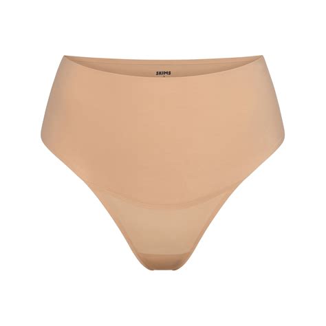 Smoothing Intimates High Waisted Thong Clay
