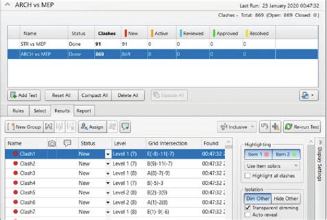 Clash Detection Tests Results Between Various Trade Models Download Scientific Diagram