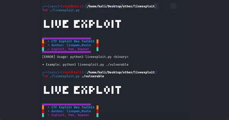 National 🎯 Live Exploit 🎯 A Ctf And Binary Exploitation Toolkit That Automates Payload