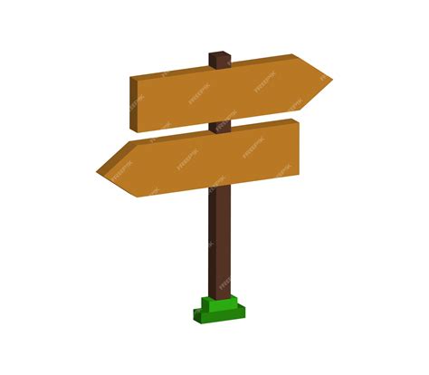 Premium Vector Three Dimensional Road Sign
