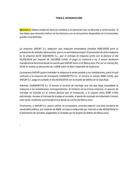 00 Repaso pr Ãctica TEMA 0 INTRODUCCIÓN Ejercicio 1 Elabora