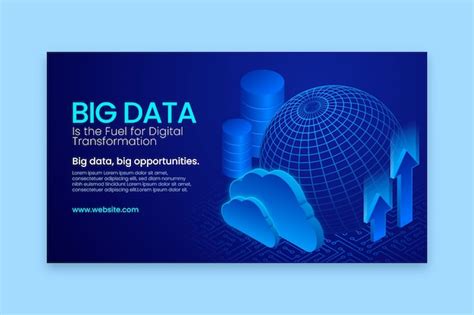 Premium Vector Realistic Cloud Computing Banner Template