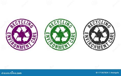 Recycling Des Stempels Und Stempeln Stock Abbildung Illustration Von